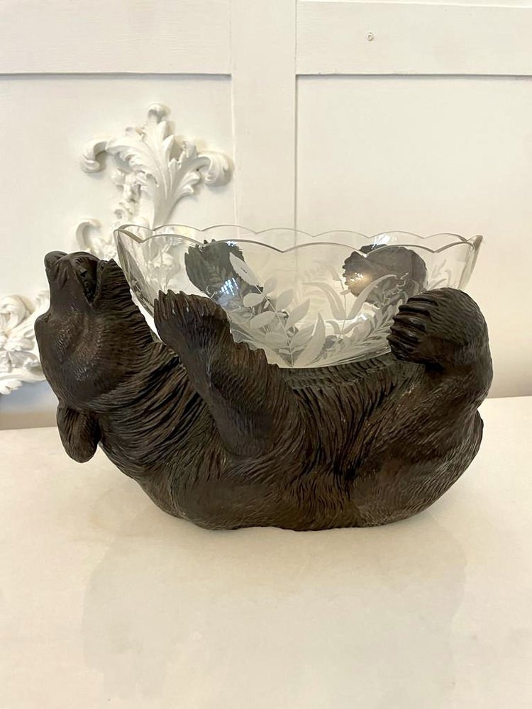 Antique Victorian Black Forest Bear Bowl, 1860 for sale at Pamono