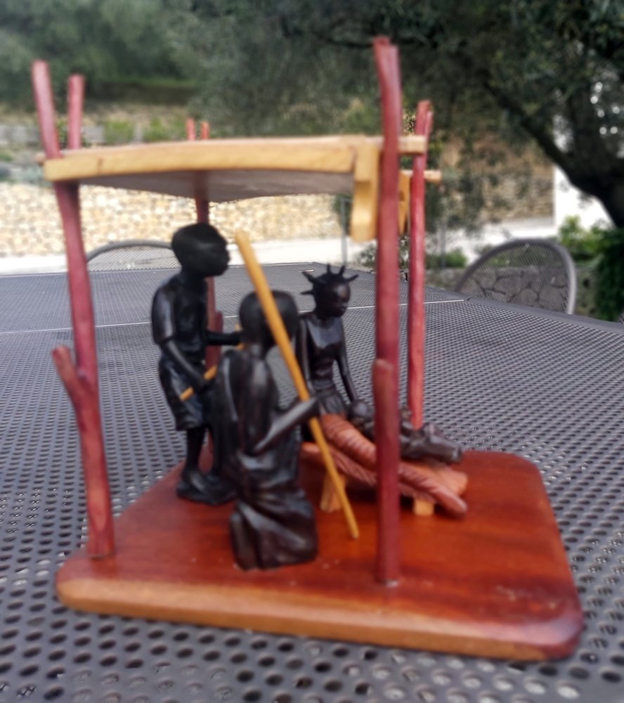 African Ebony Wood Nativity Scene, 1990s for sale at Pamono