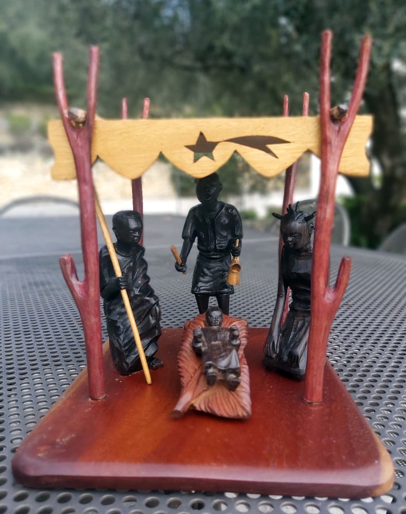 African Ebony Wood Nativity Scene, 1990s for sale at Pamono