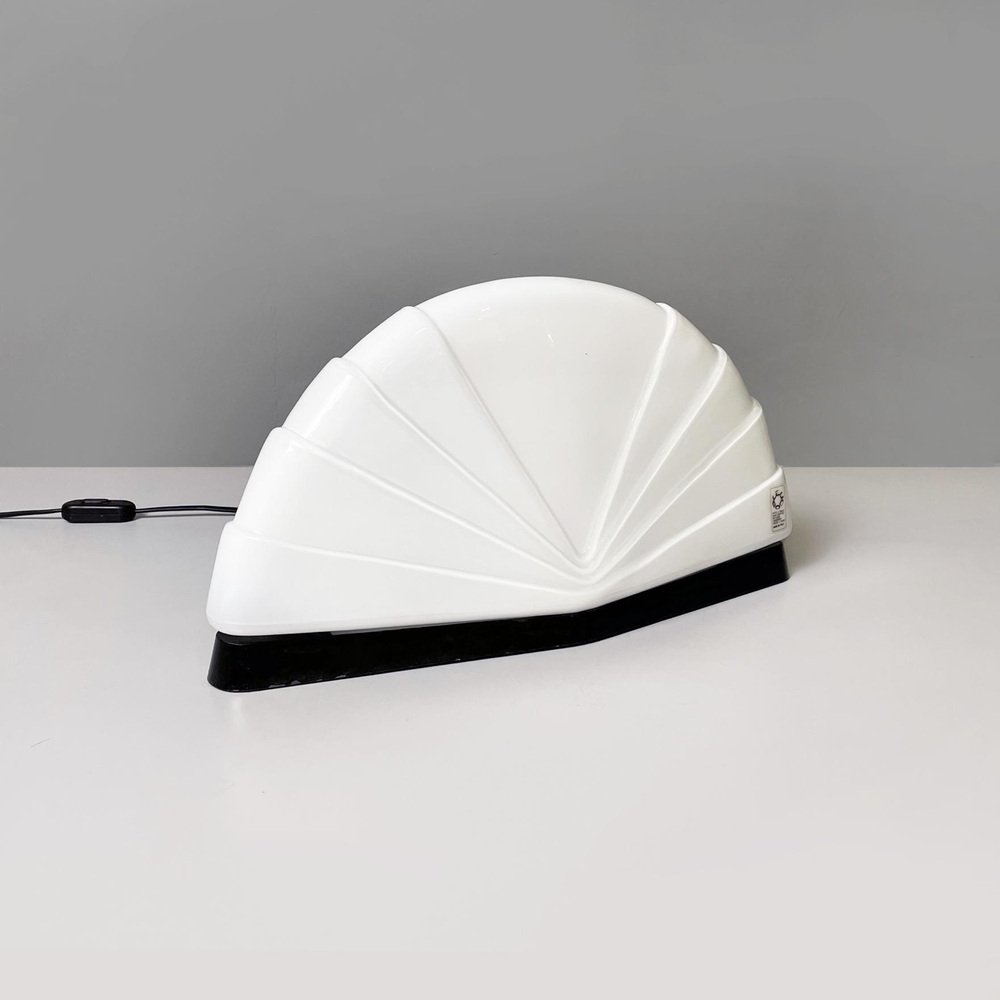 Modern Italian Opaline Glass Metal Table Lamp by Paolo Nava for Leucos ...