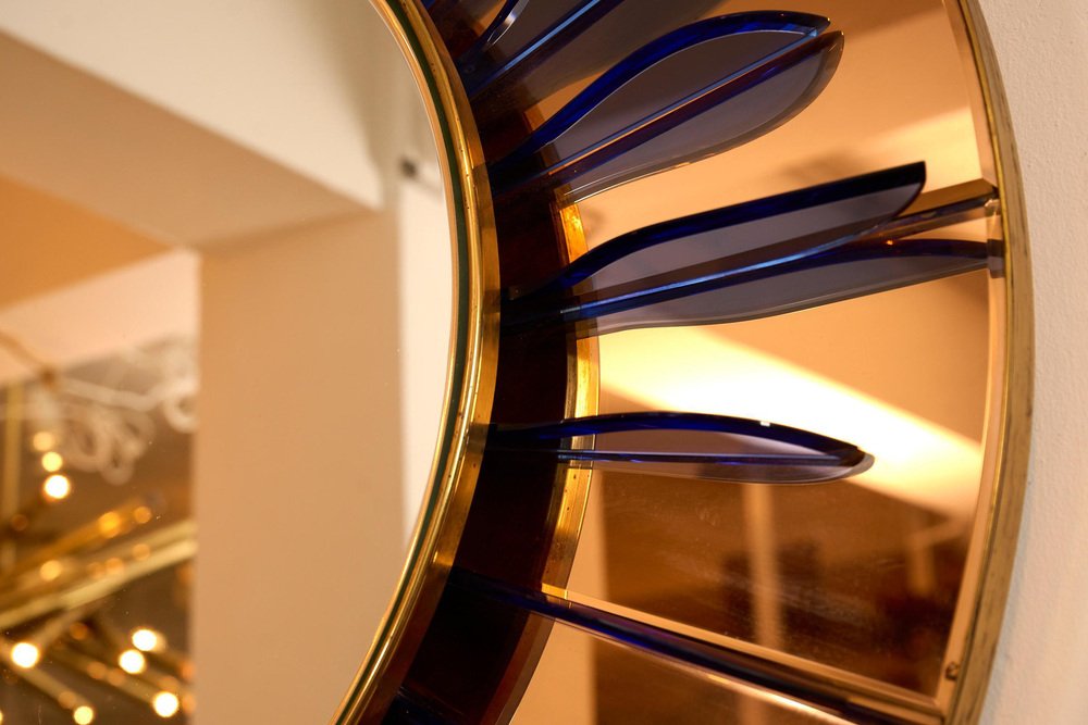 Petal Form Wall Mirror, 1950s for sale at Pamono