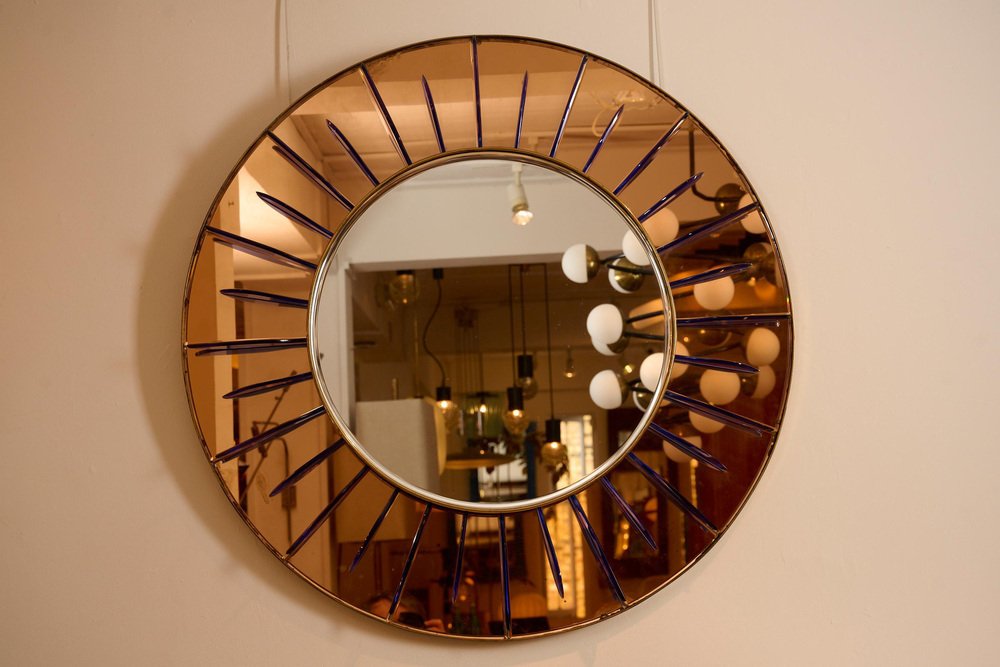 Petal Form Wall Mirror, 1950s for sale at Pamono