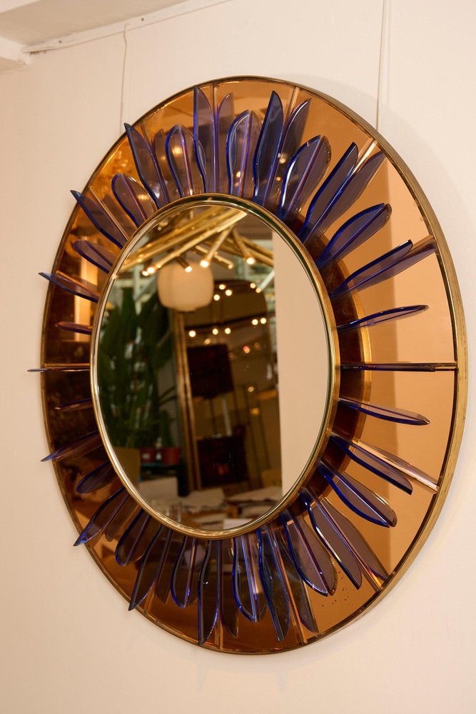 Petal Form Wall Mirror, 1950s for sale at Pamono