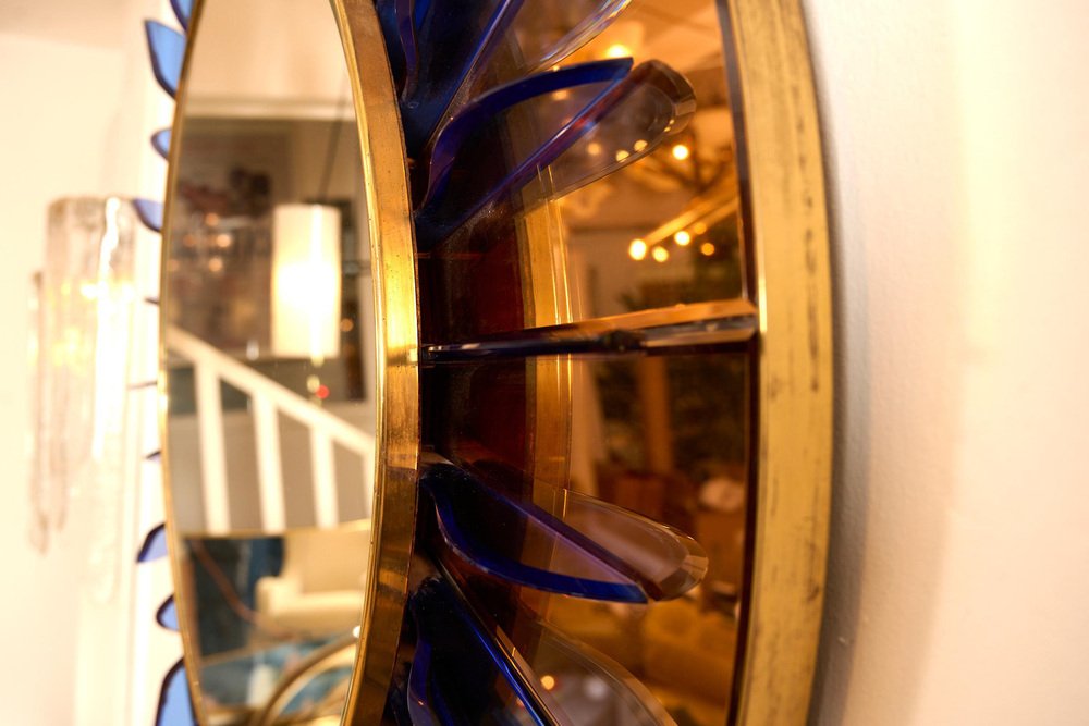 Petal Form Wall Mirror, 1950s for sale at Pamono