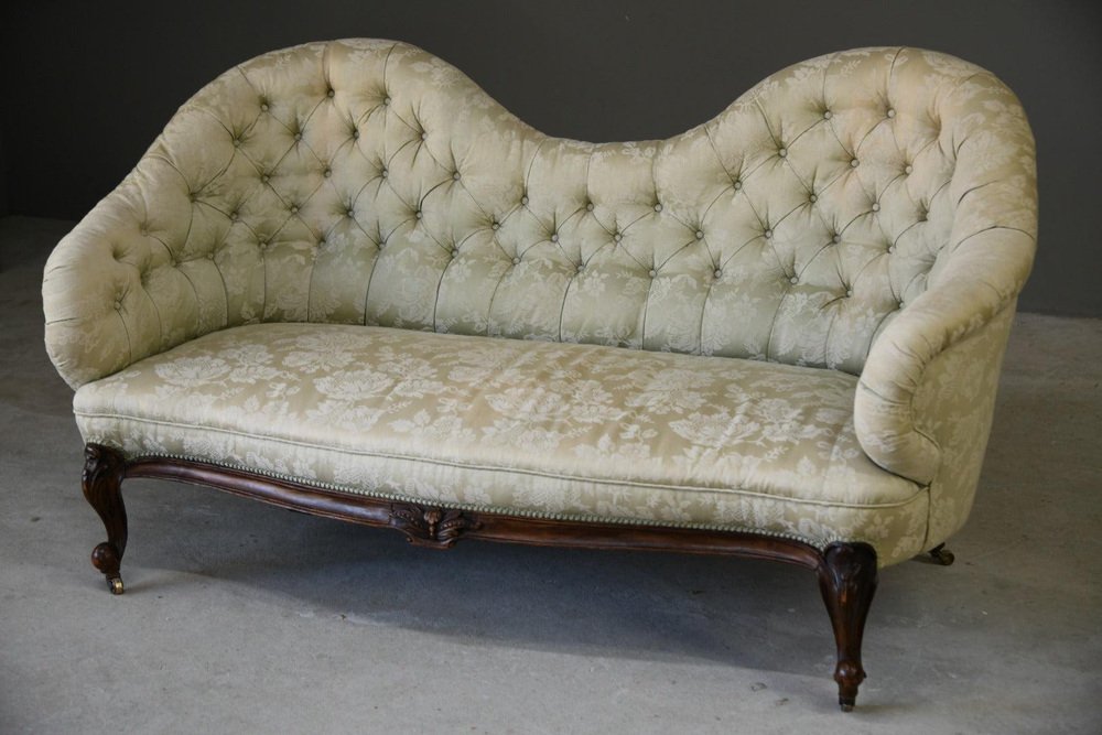Victorian Upholstered Button Back Sofa for sale at Pamono