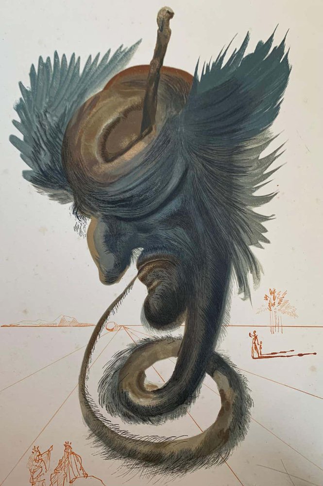 Salvador Dali, Inferno Canto 20, 1970, Signed Engraving for sale at Pamono