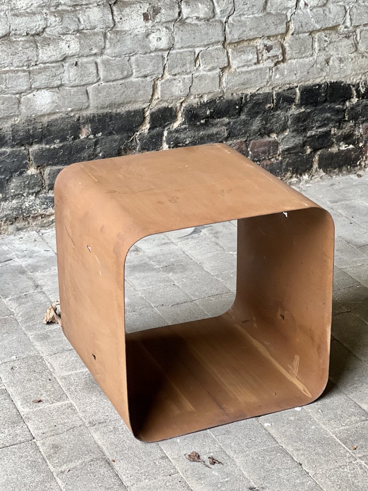Industrial Side Table in Corten Steel, Brussels, 1974) for sale at Pamono