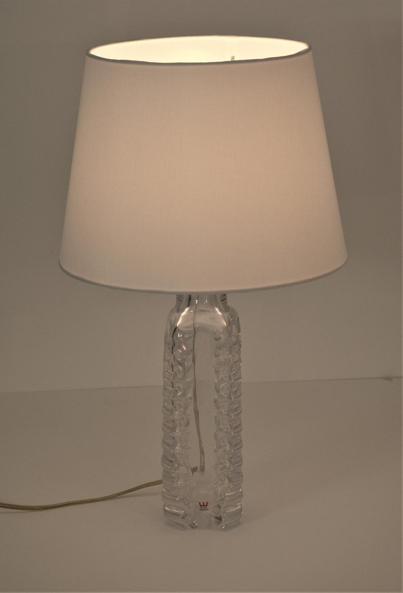 Art Glass Table Lamp by Gustav Leek for Kosta, Sweden, 1960s for sale ...