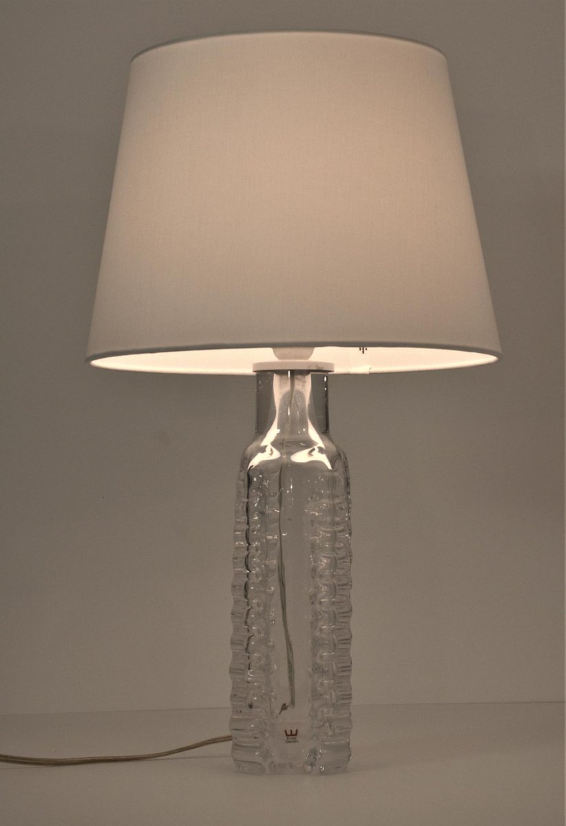 Art Glass Table Lamp by Gustav Leek for Kosta, Sweden, 1960s for sale ...