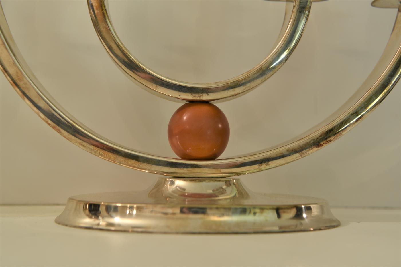 Art Deco Silver-Plating & Bakelite Candelabras by F.W. Quist, Germany ...