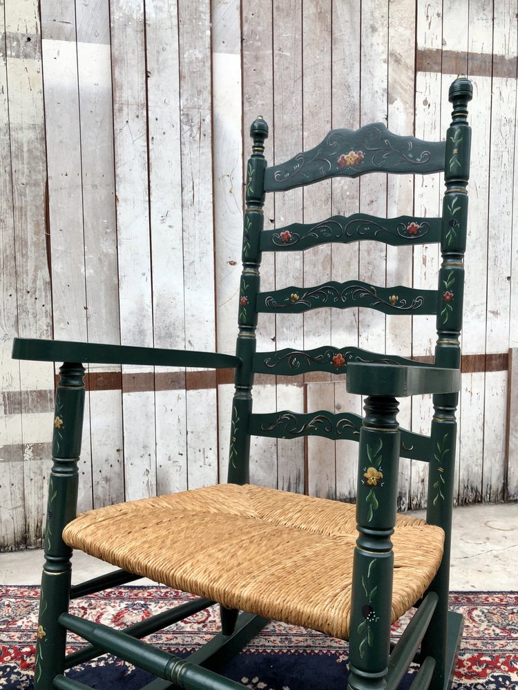 Dutch Hindeloopen Rocking Chair for sale at Pamono
