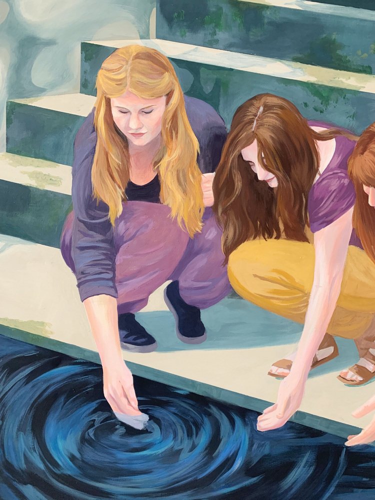 Anna Wardega, A Source, 2022, Egg Tempera on Canvas for sale at Pamono