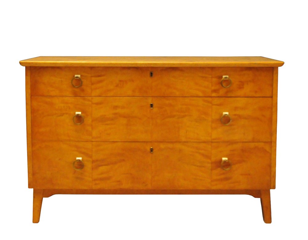 Strahlende Kommode aus Birke von Carl-Axel Acking, 1950er bei Pamono kaufen