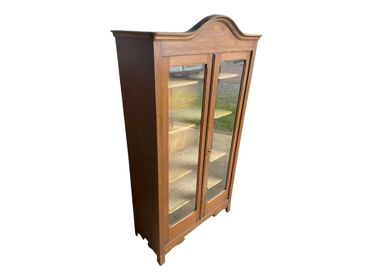 Art-Deco Walnut Library, 1920s for sale at Pamono