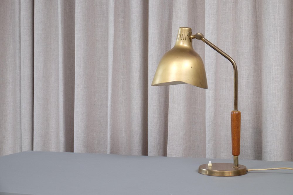 Brass Table Lamp attributed to Carl-Axel Acking, Sweden, 1950s for sale ...