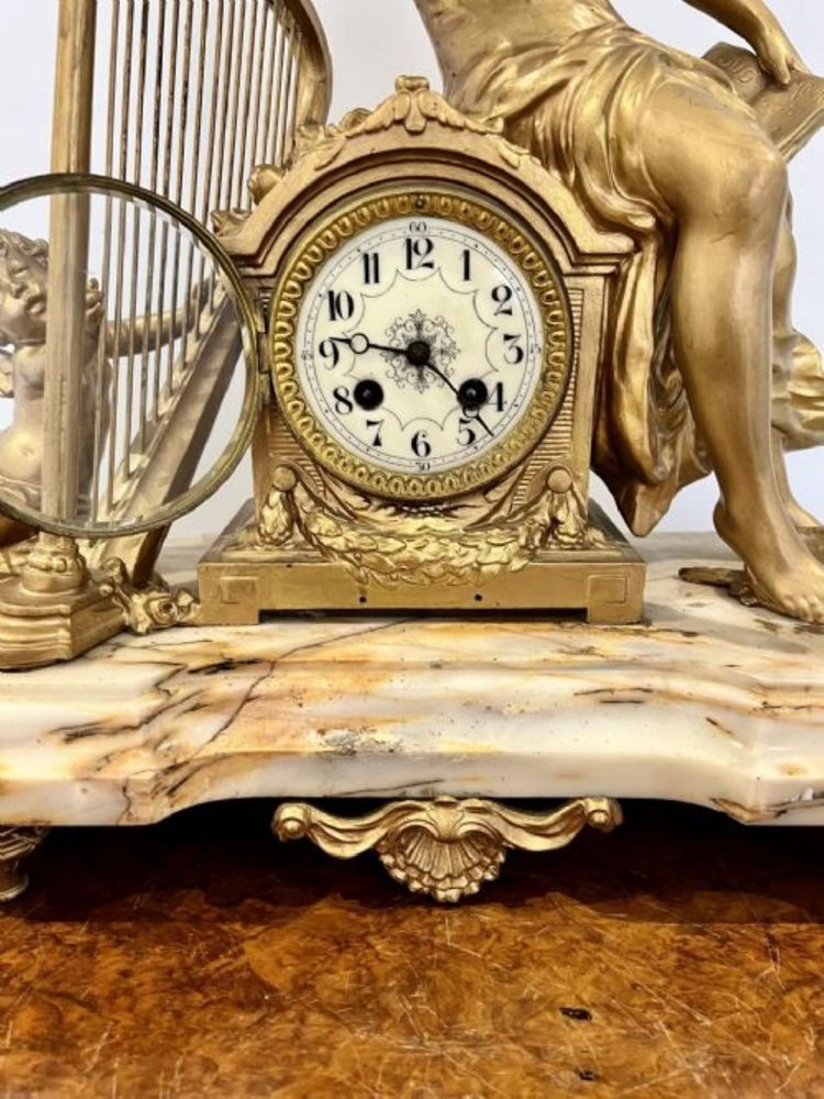 Large Victorian Mantle Clock, 1880s for sale at Pamono