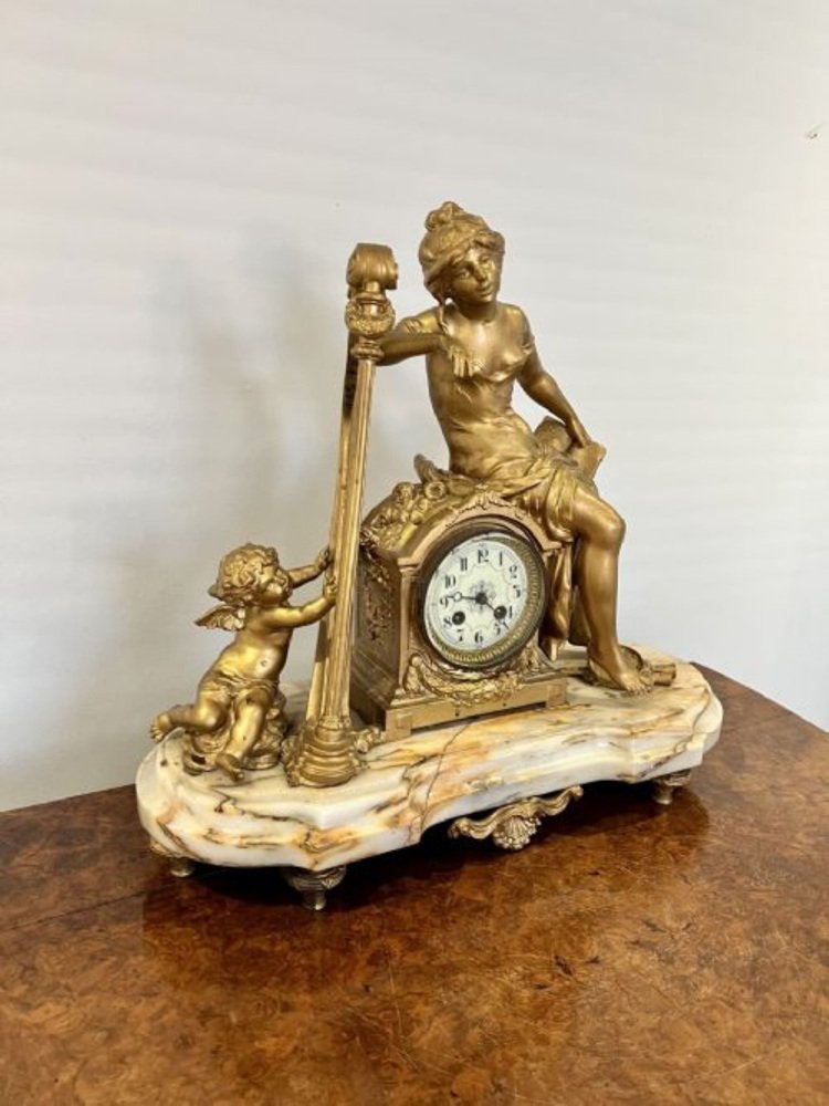 Large Victorian Mantle Clock, 1880s for sale at Pamono