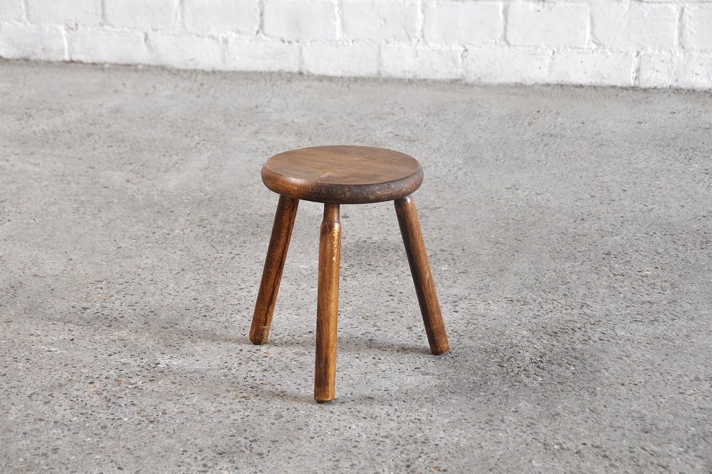 Vintage French Stool by Charlotte Perriand for sale at Pamono
