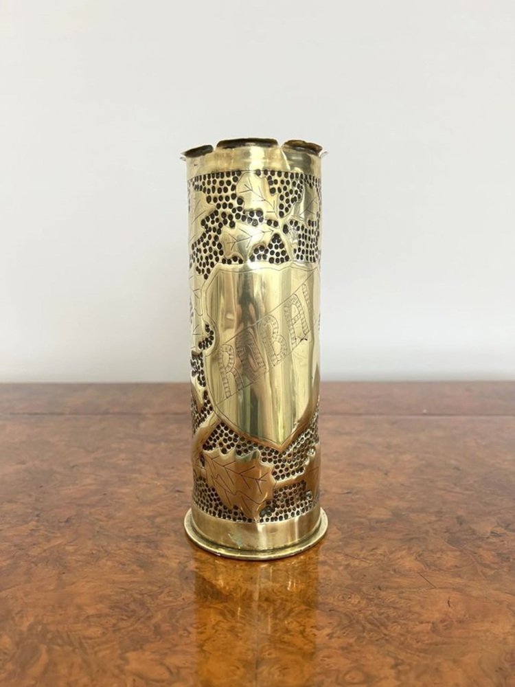 Antique Trench Art Brass Empty Shell Case, 1915 for sale at Pamono