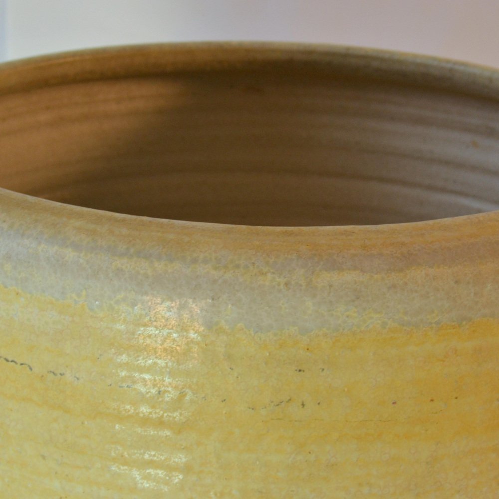 Large Cream White Ceramic Studio Pottery Plant Pots from Mobach 1980s ...