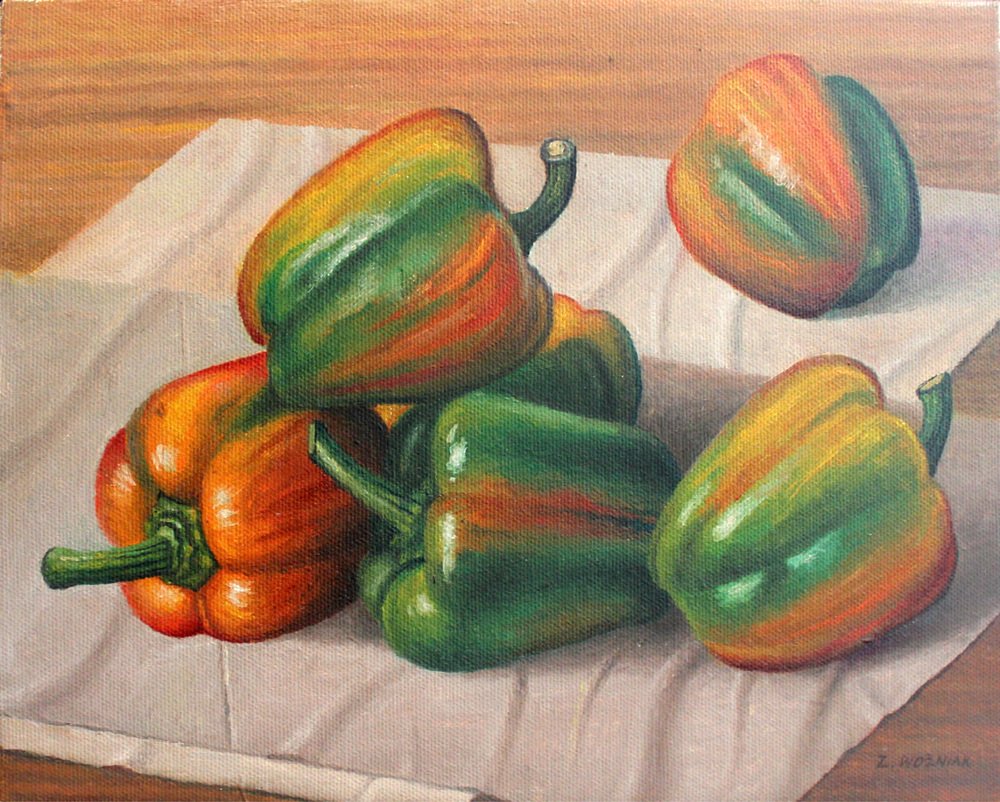 Zbigniew Wozniak, Still Life with Peppers, 2000, Oil on Canvas for sale ...