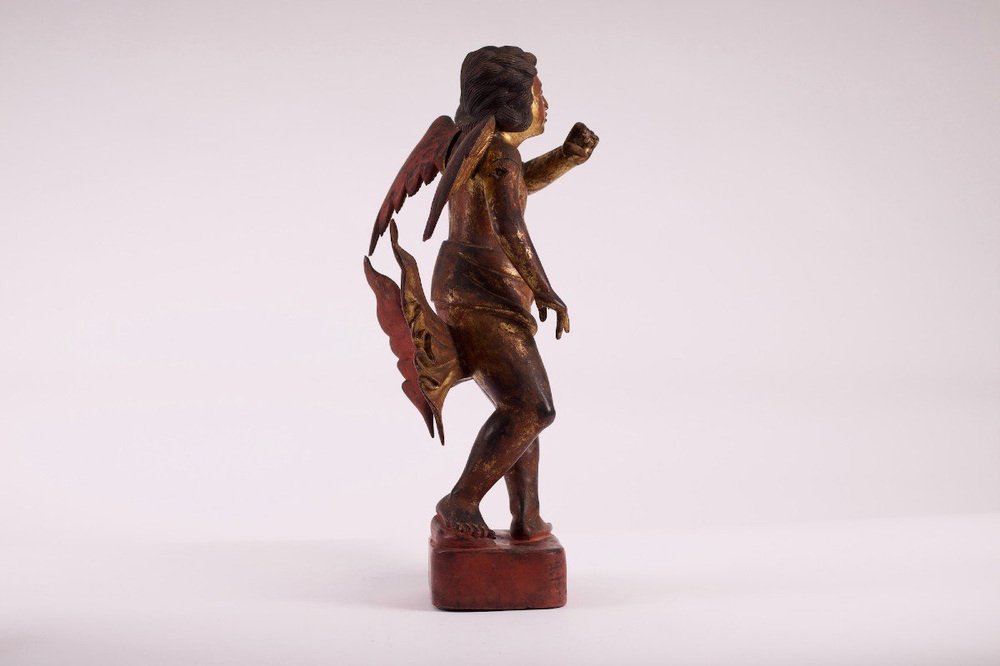 Golden Wooden Angel Myanmar Mandalay Karène, 1920s for sale at Pamono