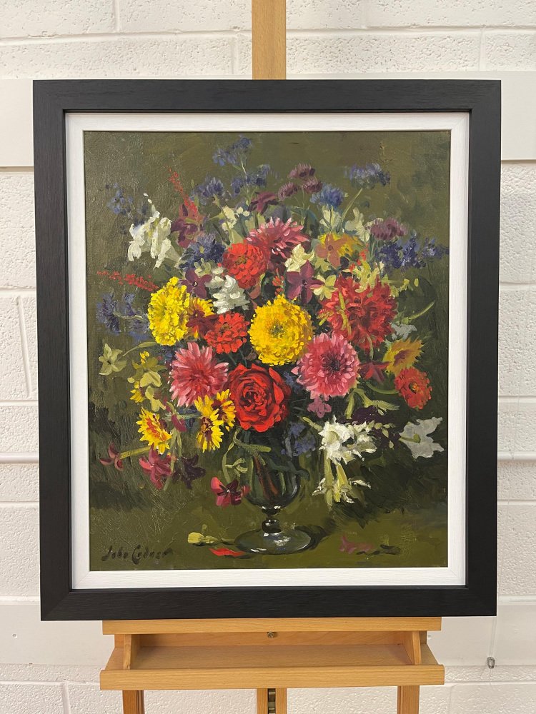 John Whitlock Codner RWA, Still Life Flowers in Glass Vase, Oil ...