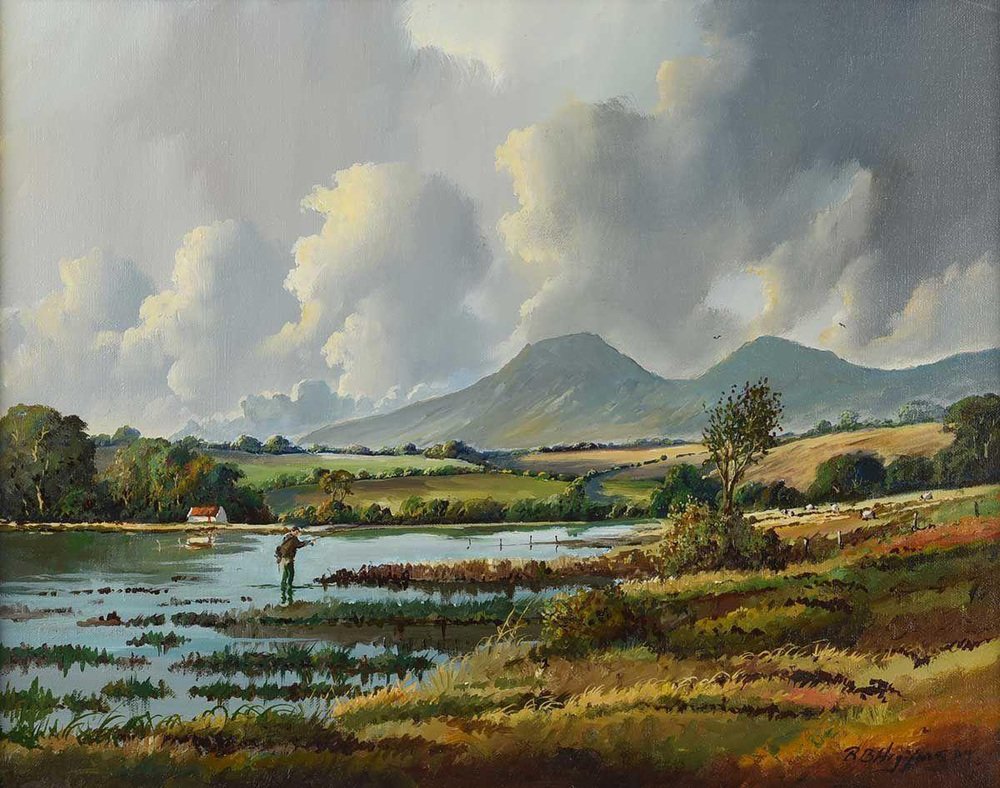 Robert B Higgins, Landscape in Donegal, Ireland, 1990, Painting, Framed ...