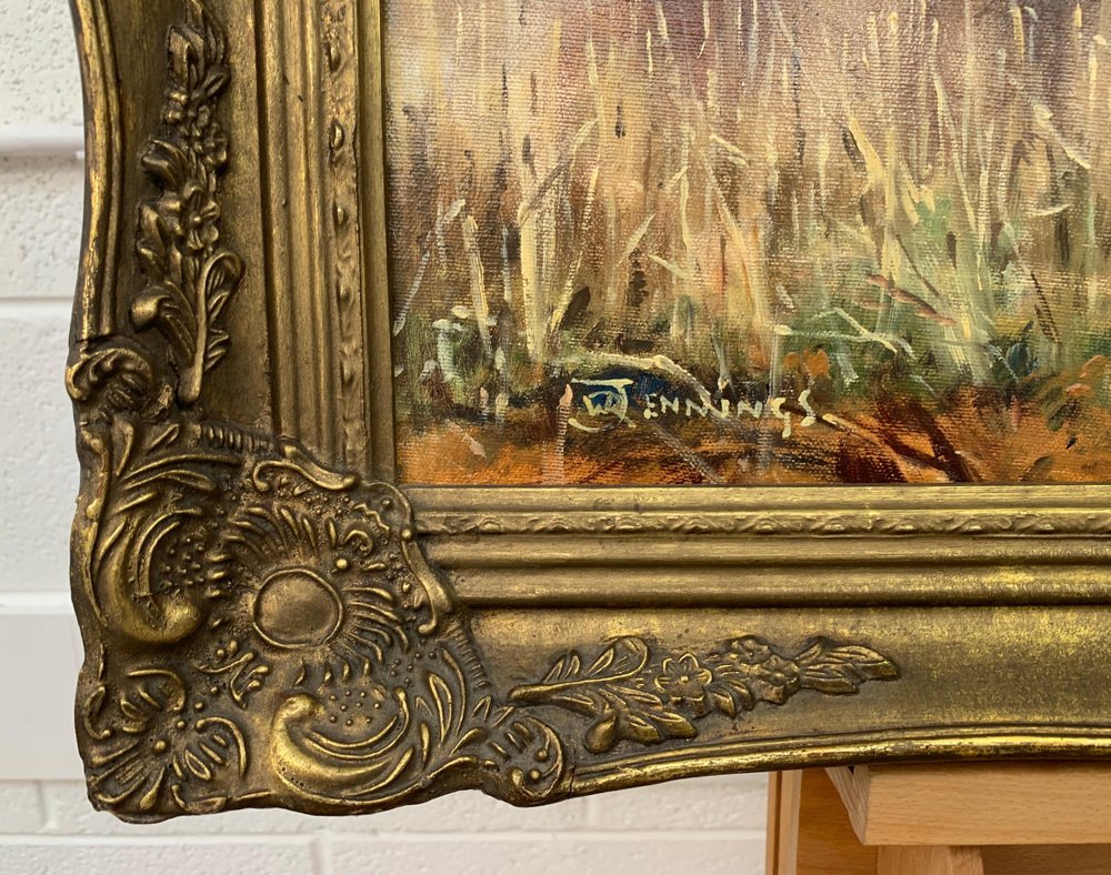 Walter Robin Jennings, Winter Gulls Landscape, Oil Painting, 1970 ...