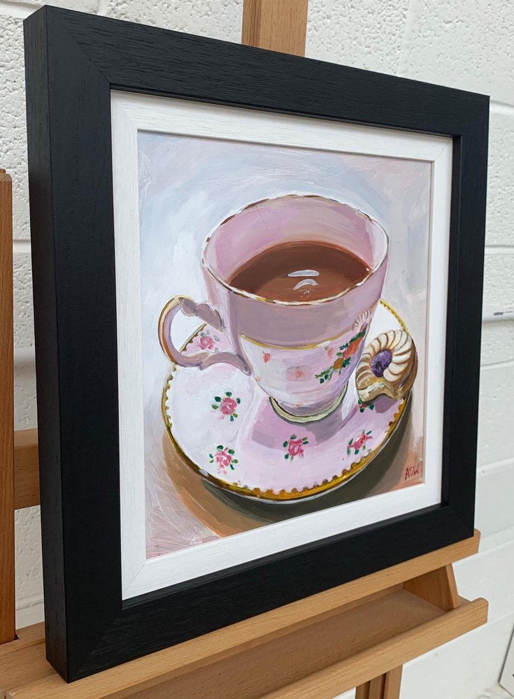 Angela Wakefield, Still Life Painting of English Bone China Tea Cup ...