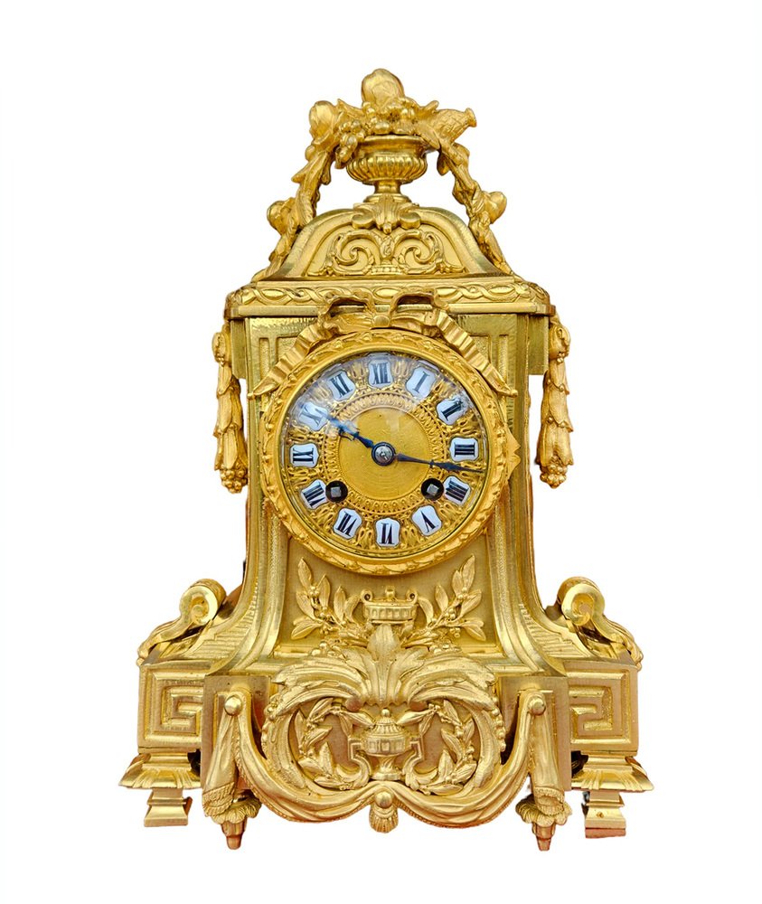 Louis XVI Pendulum in Gilded Bronze for sale at Pamono