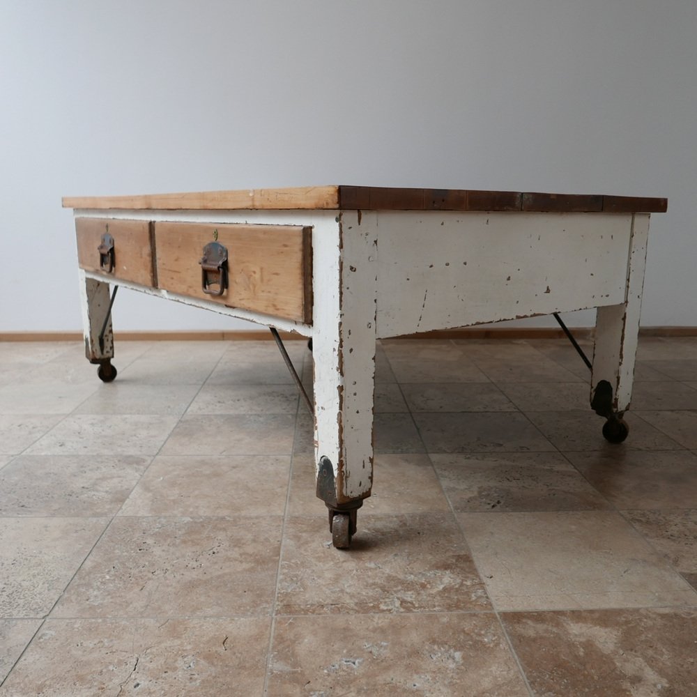 Antique Bakers Prep Table in Wood for sale at Pamono