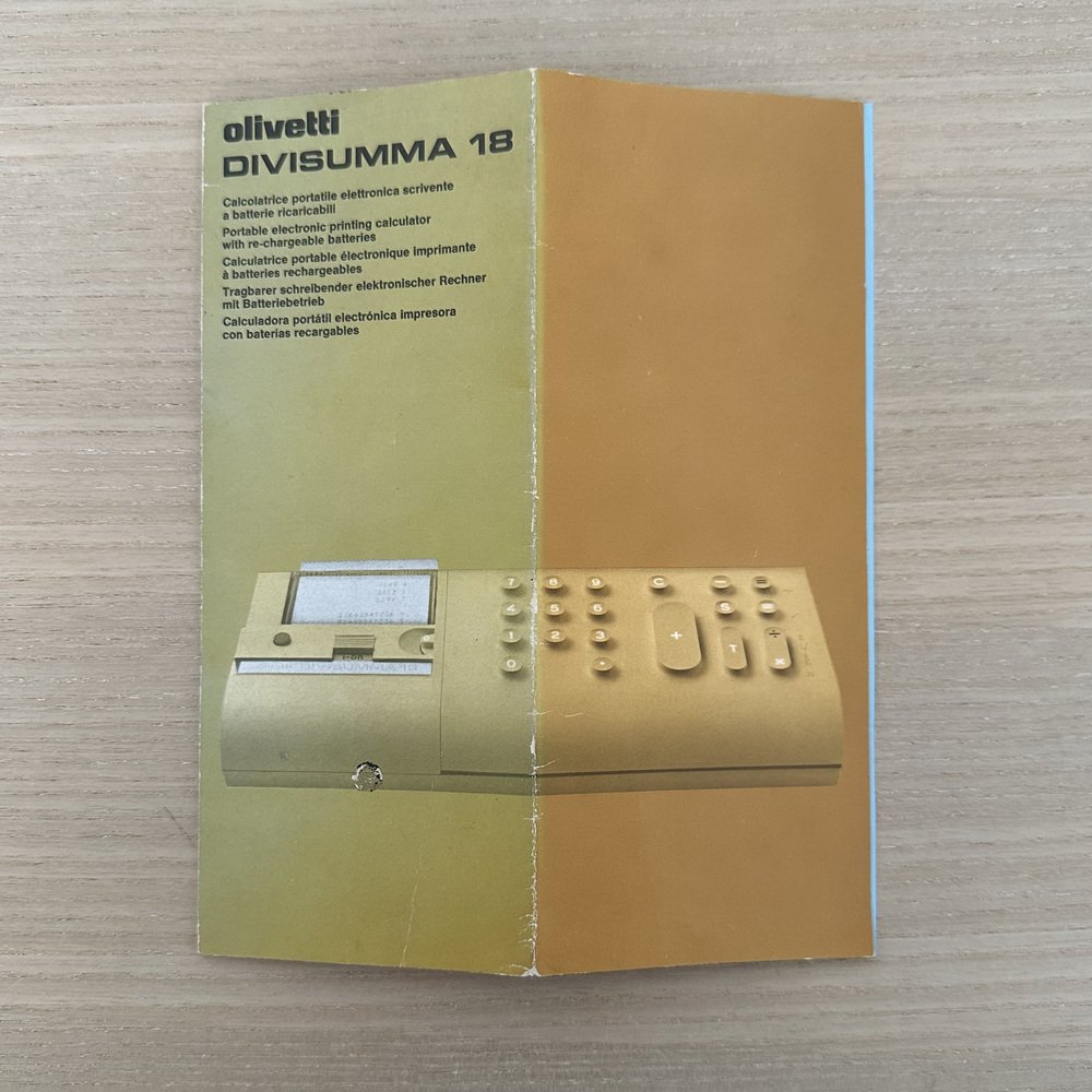 Divisumma 18 Electronic Calculator by Mario Bellini for Olivetti, 1973 ...