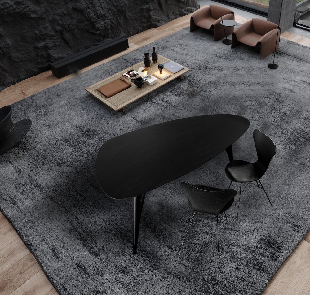 Small Ted Masterpiece Nero Ash Table by Greyge for sale at Pamono