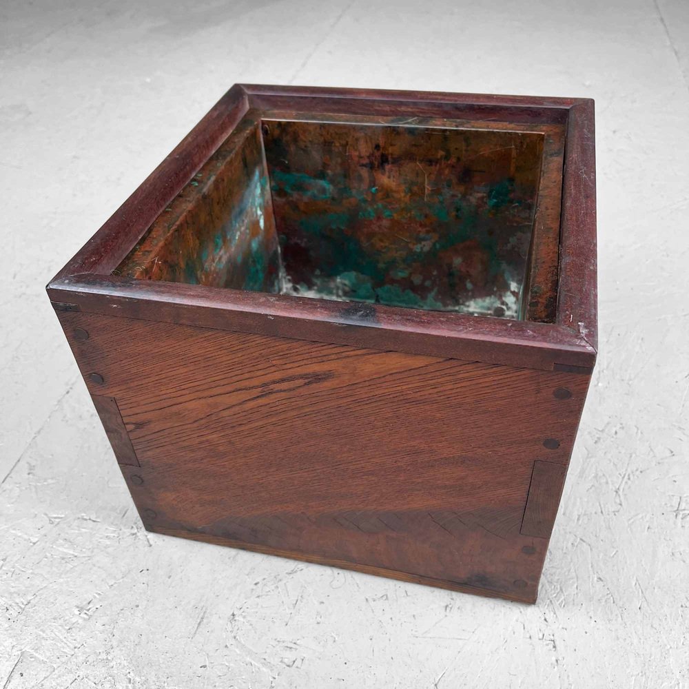 Taishō Period Wooden Square Hibachi Japan, 1890s for sale at Pamono