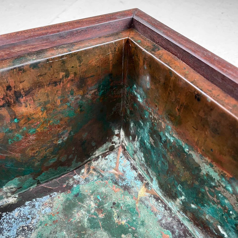 Taishō Period Wooden Square Hibachi Japan, 1890s for sale at Pamono