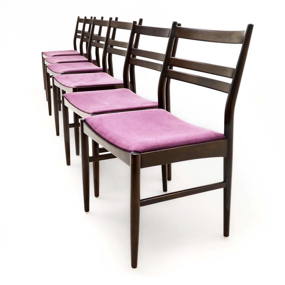 Dining Chairs in Dark Stained Beech in the style of Niels Otto Moller ...