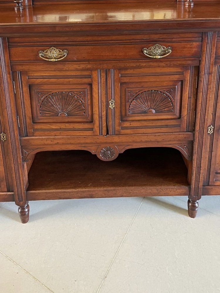 Antique Victorian Sideboard in Carved Walnut with Mirror, 1880 for sale ...