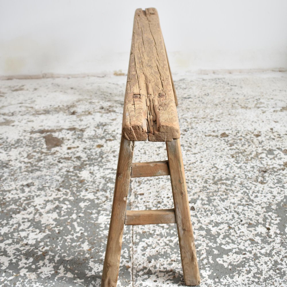 Elm Rustic Pig Bench, 1920s for sale at Pamono