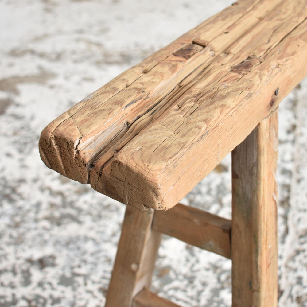 Elm Rustic Pig Bench, 1920s for sale at Pamono