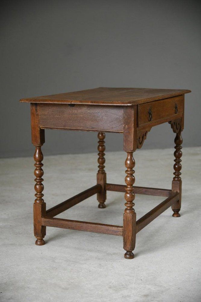 Rustic Oak Side Table for sale at Pamono