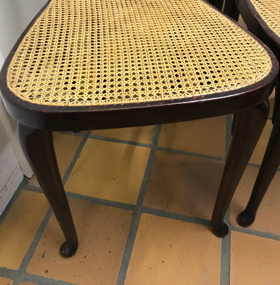 Sedie Art Nouveau di Jugendstil per Thonet, 1910, set di 4 in vendita su Pamono