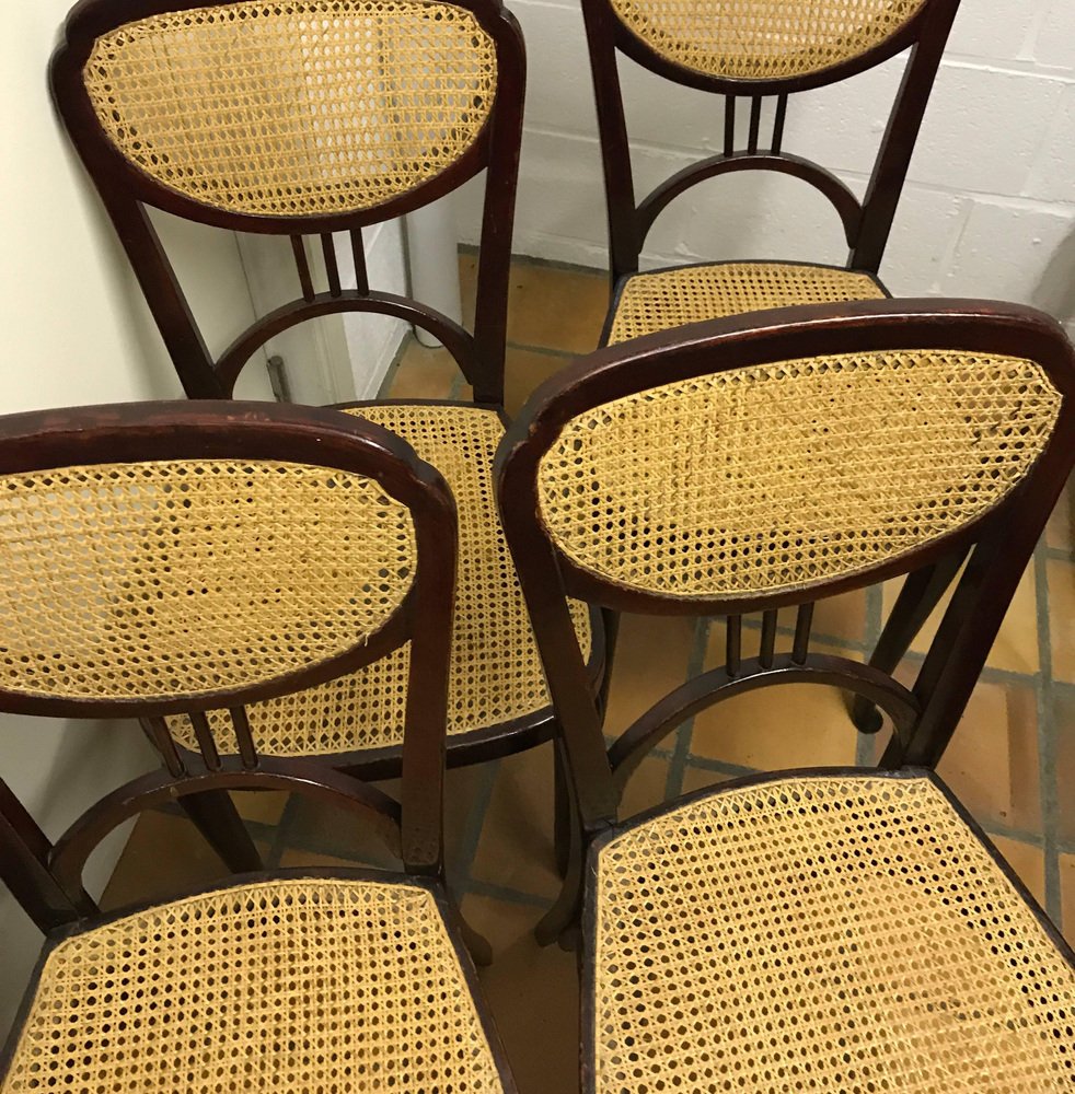 Art Nouveau Chairs by Jugendstil for Thonet, 1910, Set of 4 for sale at ...