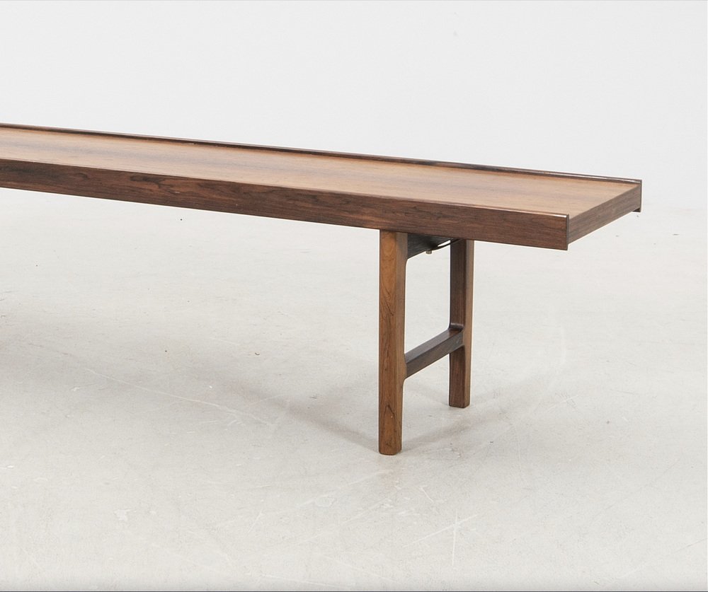 Rosewood Model Krobo Bench by Torbjørn Afdal for Bruksbo, Norway, 1960s ...