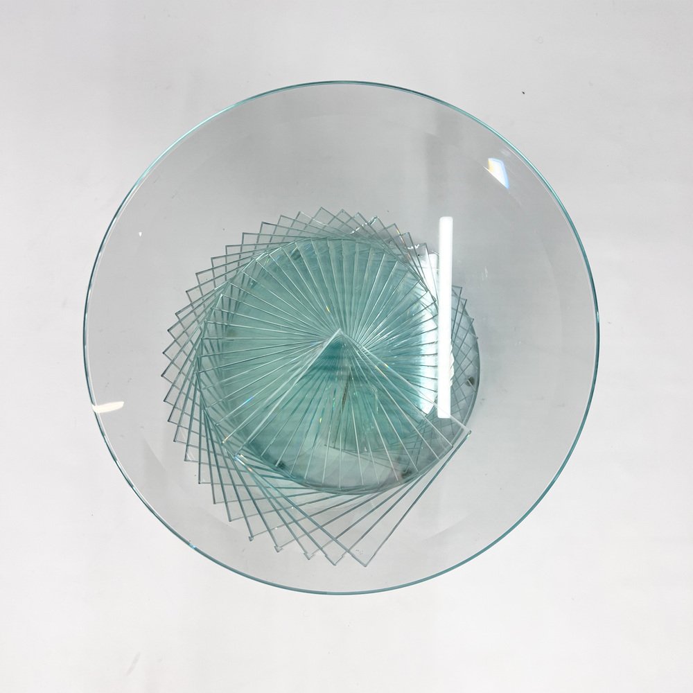 Ravello Spiral Glass Side Table, 1980s for sale at Pamono