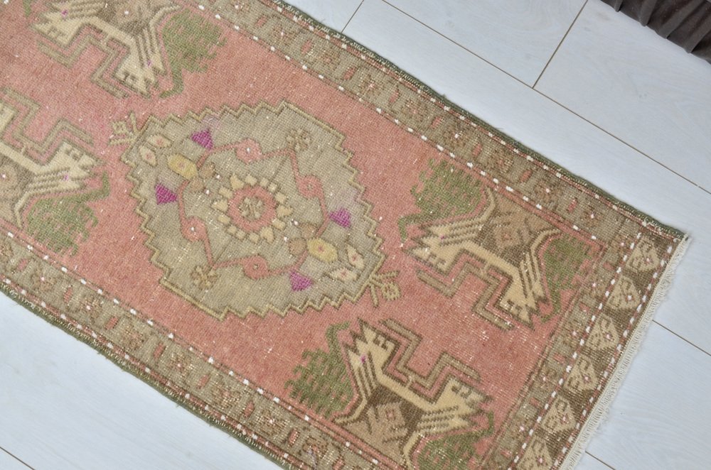 Turkish Low Pile Natural Mini Outdoor Decor Rug for sale at Pamono