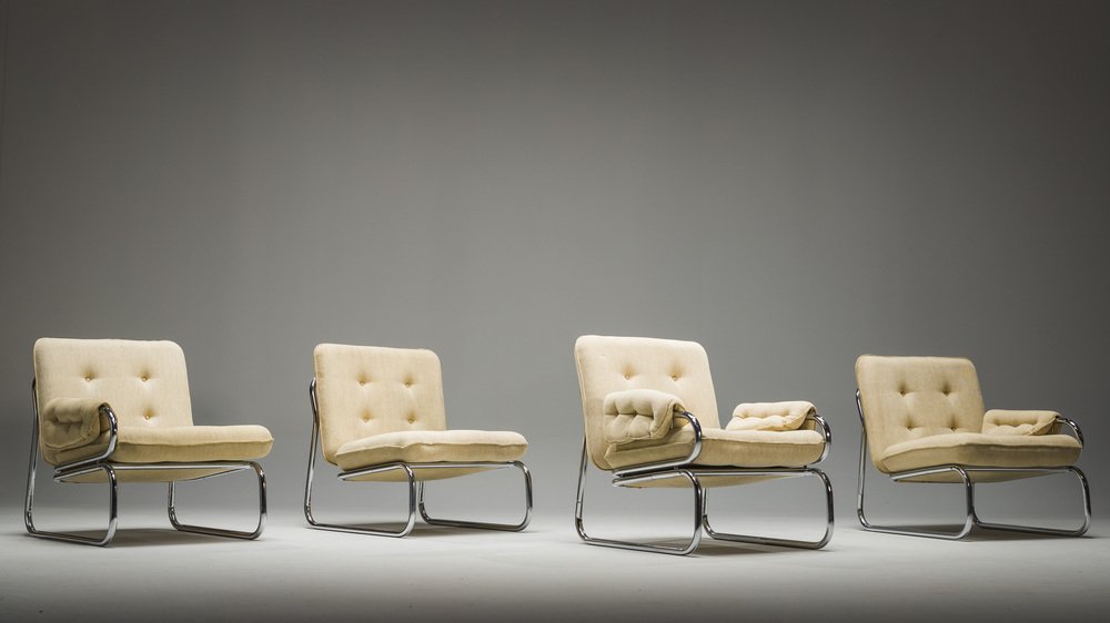 Set of Three-Seater Borkum Sofa and Armchairs by Johan Bertil Häggström ...