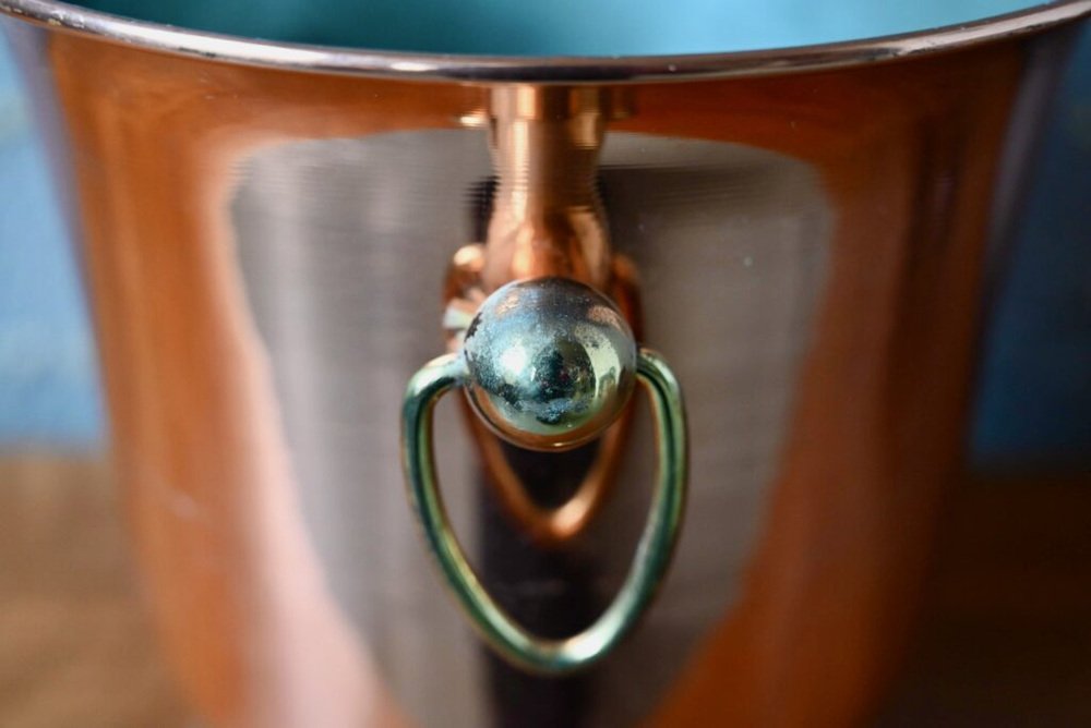 Copper & Metal Champagne Bucket for sale at Pamono