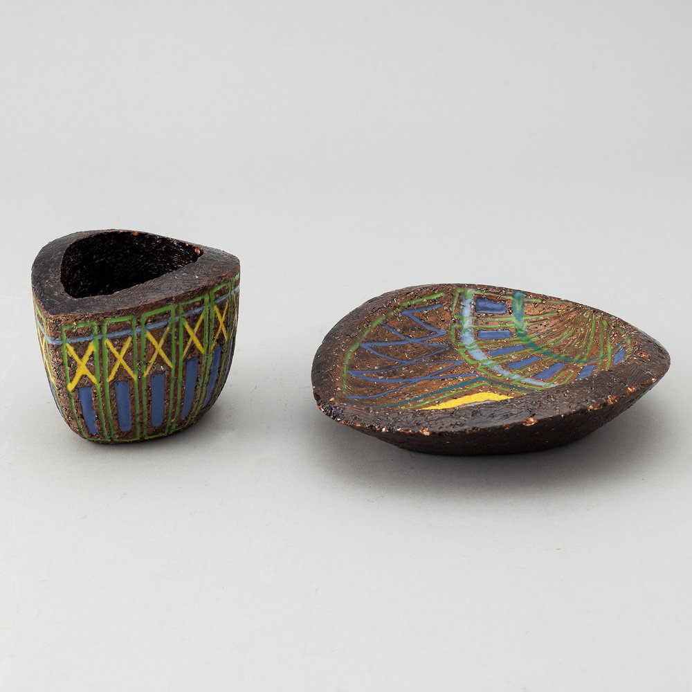 Swedish Sandstone Objects by Berit Ternell for Bo Fajans, 1950s, Set of ...