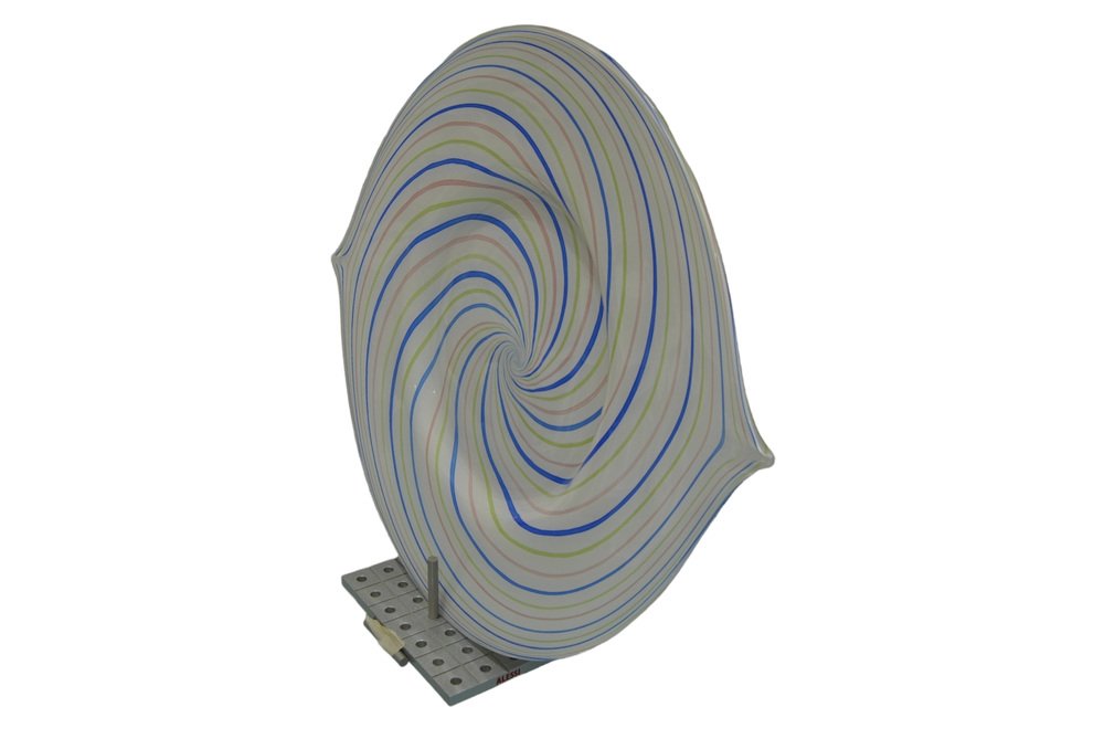 Large Colored Filigree Glass Dish, 1970s for sale at Pamono